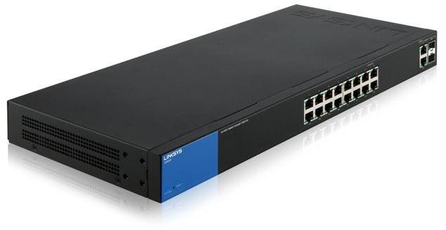 Linksys SMB 16 port LAN 10/100/1000Mbps Smart menedzselhető asztali ...
